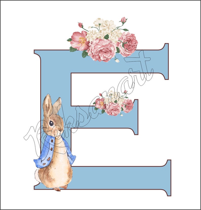 Bunny Rabbit Alphabet Clipart Digital Download Pdf and Svg - Etsy