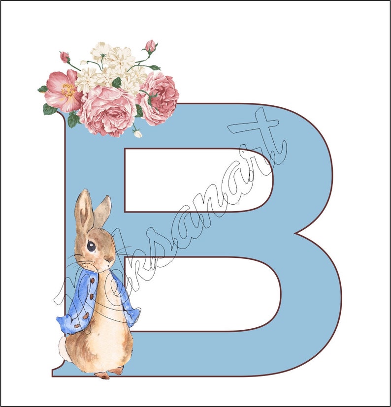 Bunny Rabbit Alphabet, Clipart, Digital Download , Pdf and Svg - Etsy