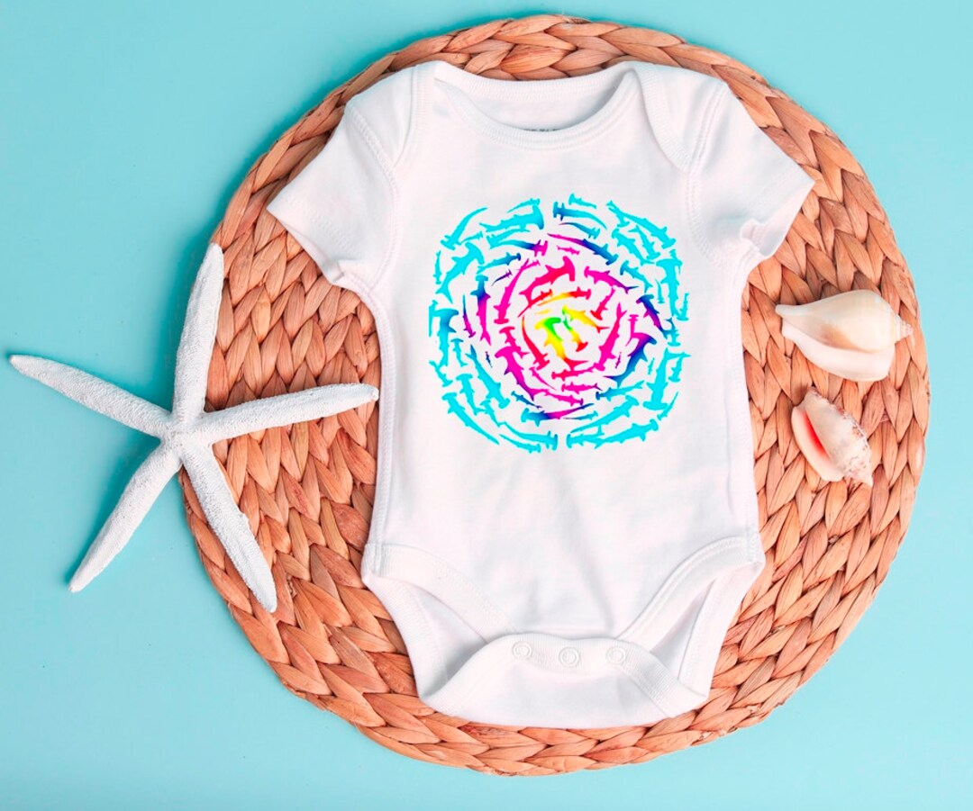 Shark Loop, Baby Onesie, White Baby Bodysuit, Personalized Onesie, Onsy ...