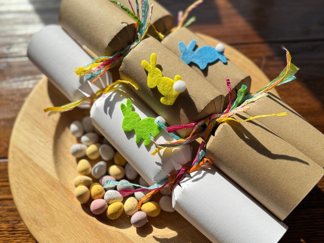 Easter Cracker Kit (6), Make Your Own, Kraft Brown or White, Easter ...