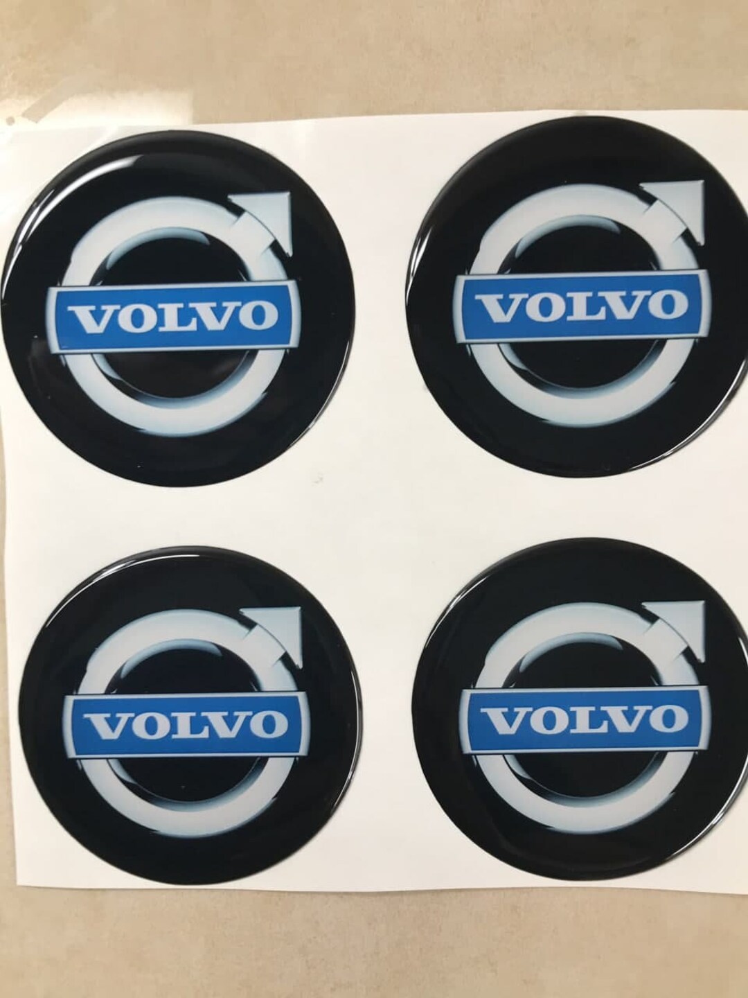4 Psc X All Sizes Set Silicone Domed Stickers, Volvo Car Wheel Center ...