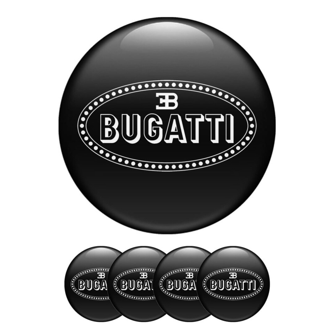 Bugatti Domed Logo Car Wheel Center Hub Emblem ,4pcs Set All Sizes ...