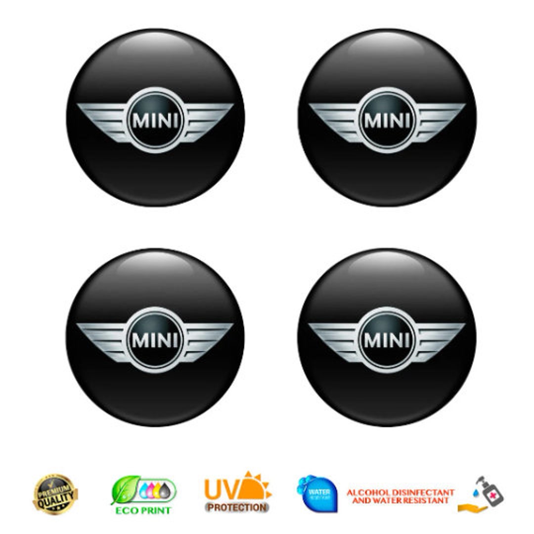 Mini Cooper 4 Psc X All Sizes Set Silicone Domed Stickers, Car Wheel ...