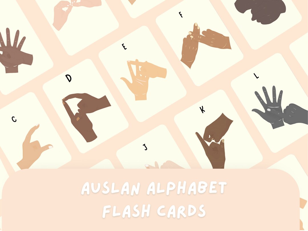 Printable AUSLAN Flashcards and Posters Digital Download - Etsy UK