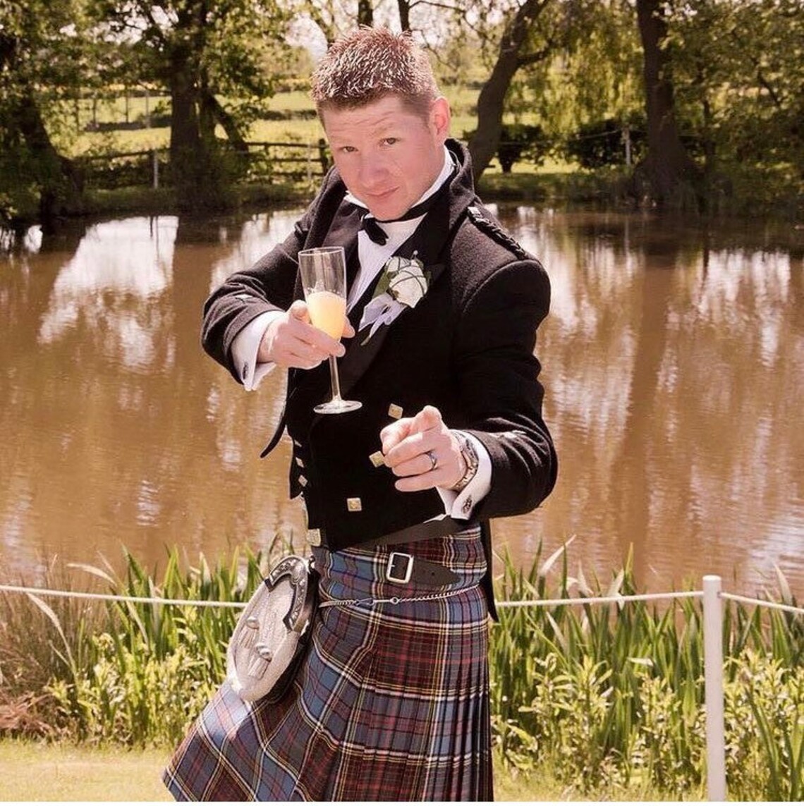 MENS KILT Fully Hand Sewn Scottish Tartan - Etsy