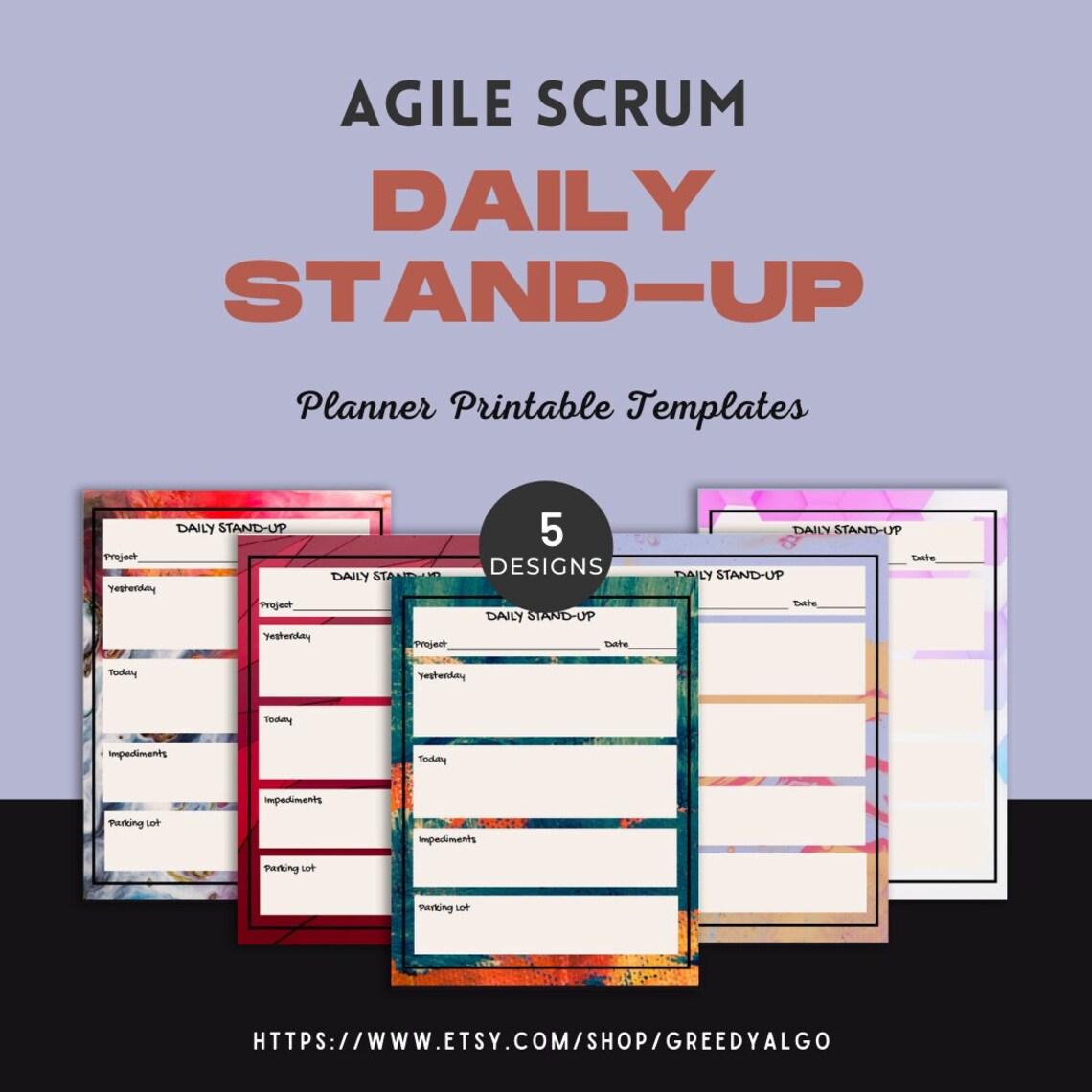 Daily Stand-up Planner Template - Etsy