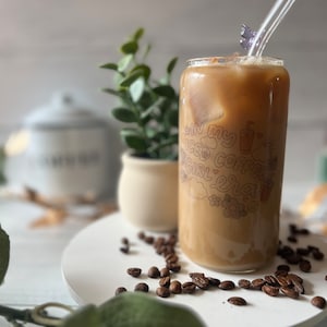 In My Iced Coffee Girl Era Glass Can | Cute Coffee Cup | Iced Coffee ...