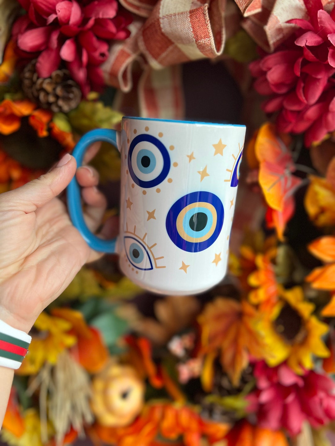 Evil Eye Mug | Full Wrap Evil Eye Mug | Cute Gift | Cute Mug | Mug for ...