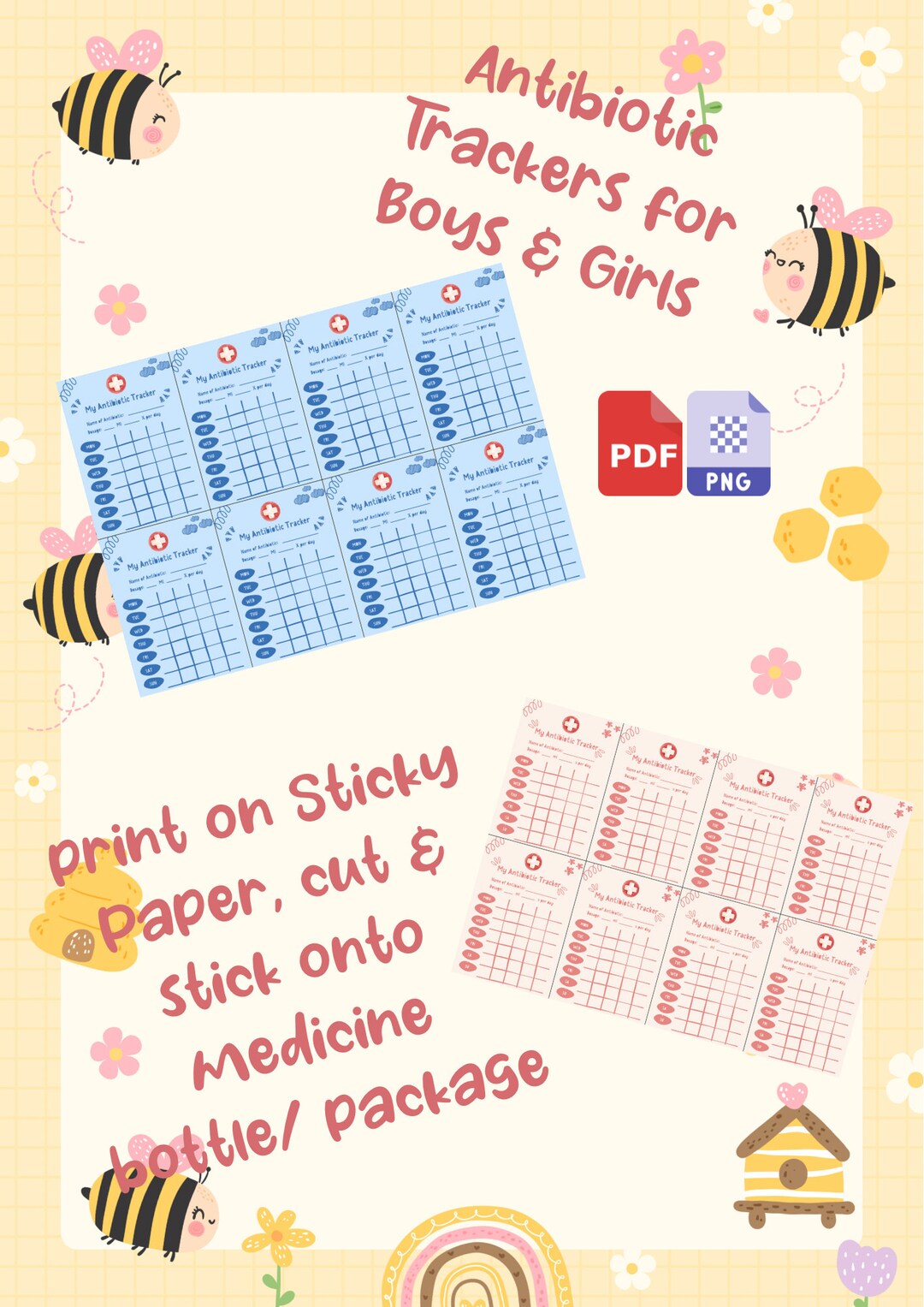 Antibiotic Tracker, Antibiotic Printable, Printable for Mom, Medicine ...