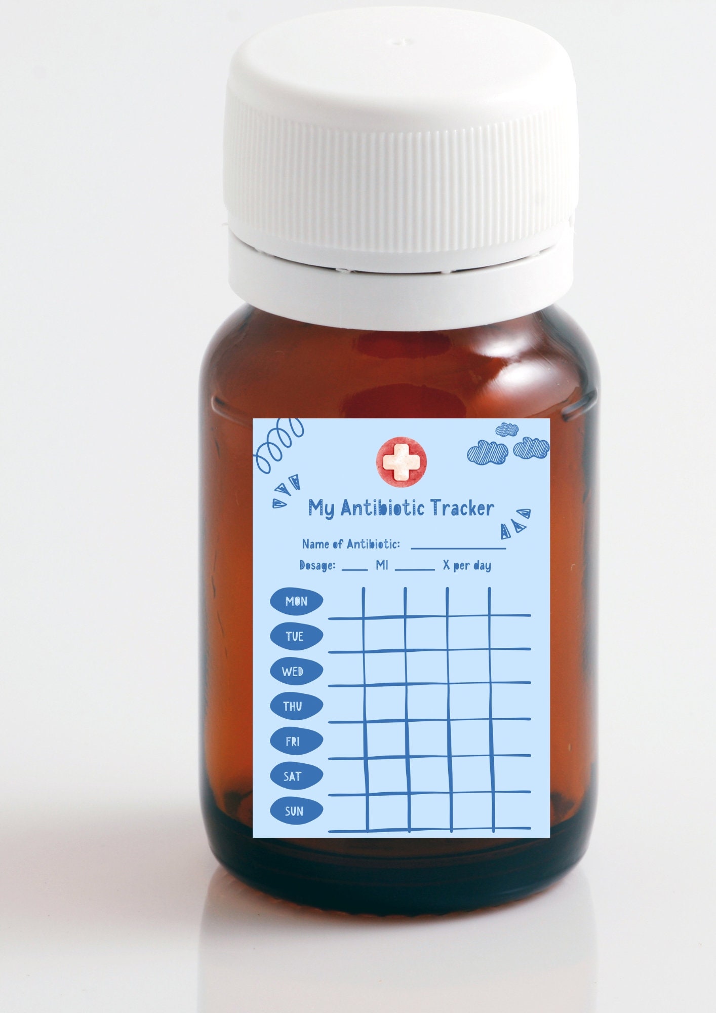 Antibiotic Tracker, Antibiotic Printable, Printable for Mom, Medicine ...