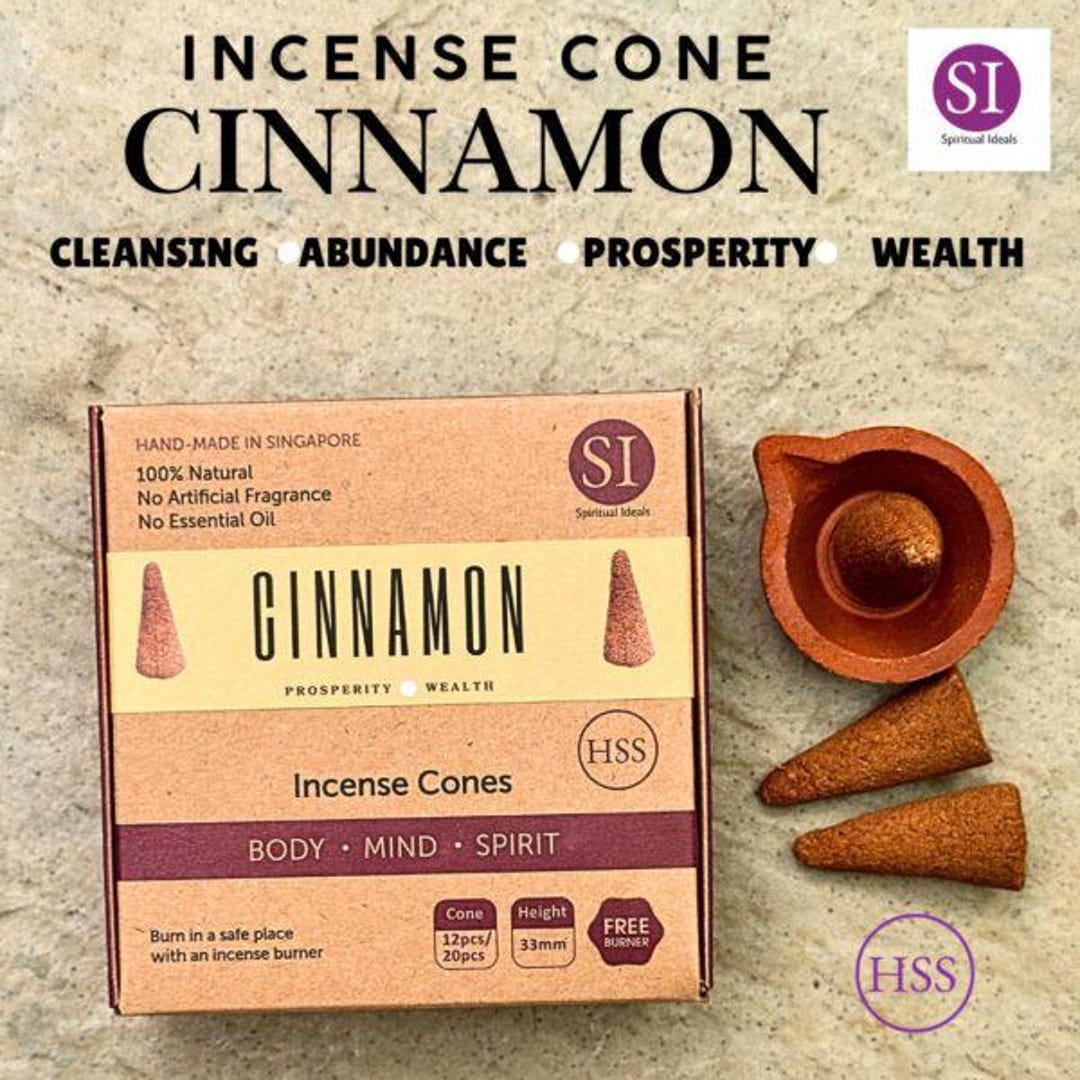 HSS Cinnamon Incense Cones Using True Cinnamon Hand Made Cone Promotes ...