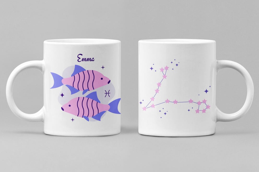 Customizable Astrological Mug – Zodiac Sign With Constellation – Add ...