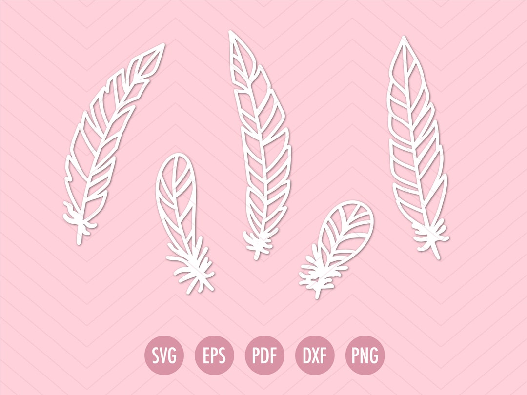 Feather Digital File/ Clipart (pdf Dxf Svg Png Eps) for Silhouette ...
