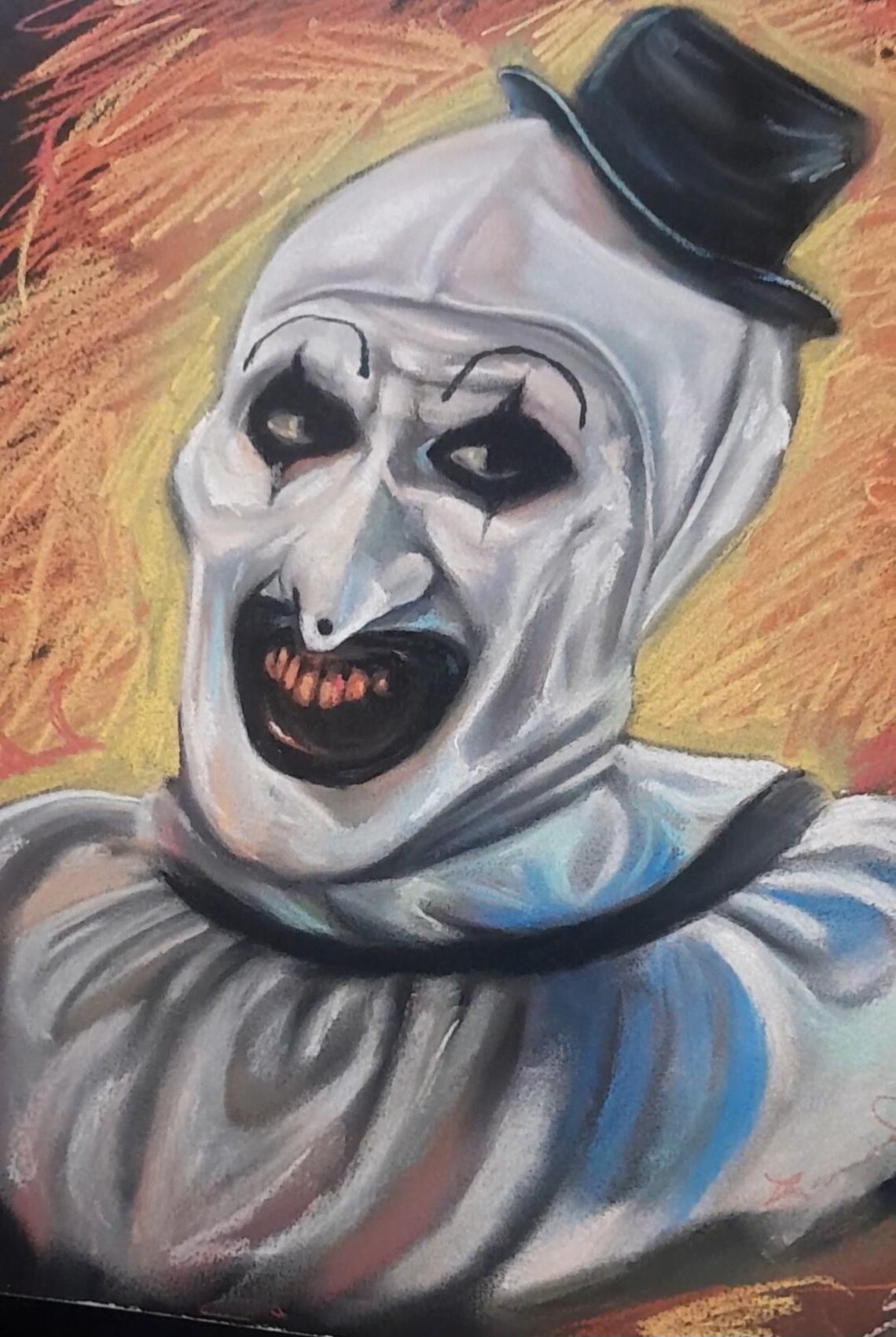 Terrifier Art the Clown Print Soft Pastel Portrait Prints Horror Art ...