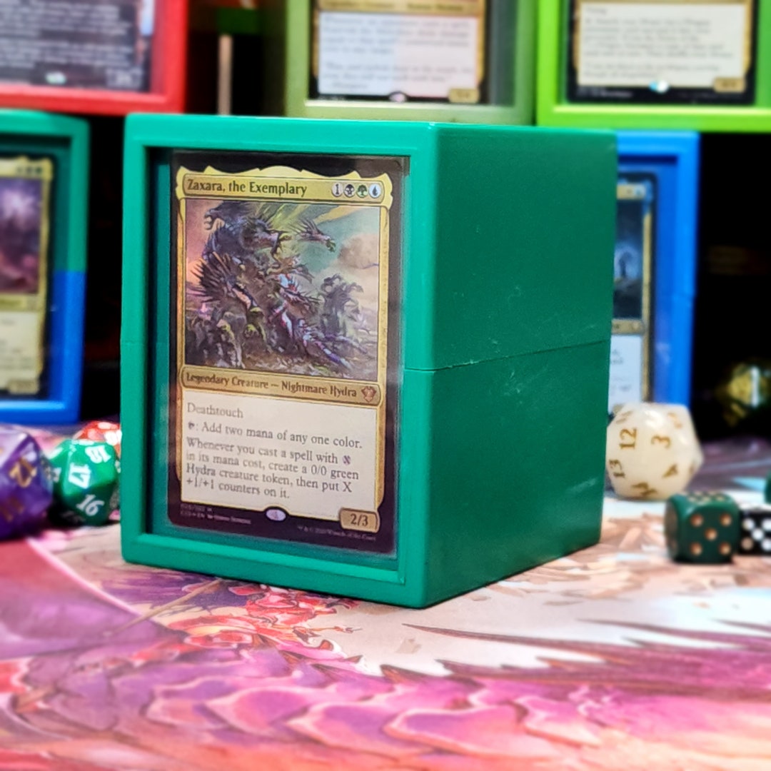 MTG Commander Display Deck Box 100+ Green Double Sleeved for Trading ...