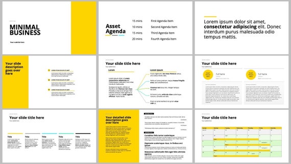 Minimal Business Powerpoint Template | Etsy