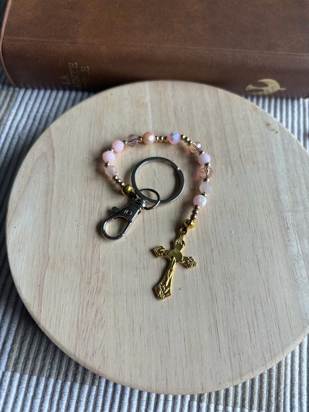 Rosary Key Ring, Rosary Key Ring, Christian Key Ring, Religious Key ...