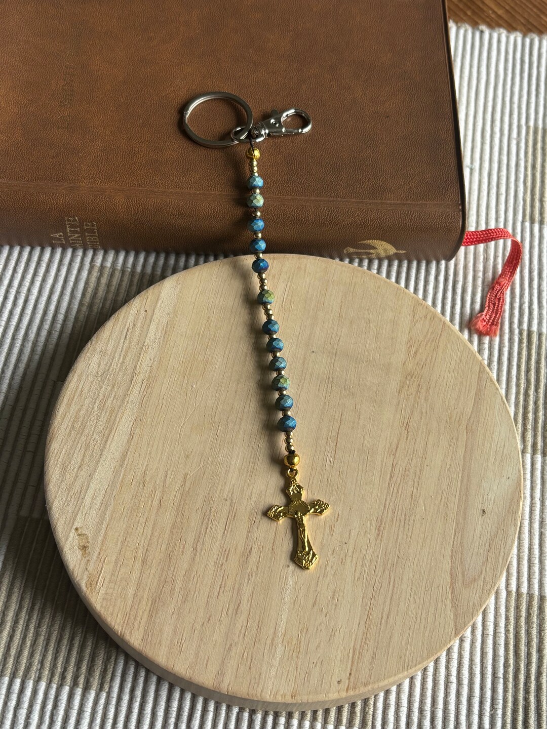 Rosary Key Ring, Rosary Key Ring, Christian Key Ring, Cross Key Ring ...