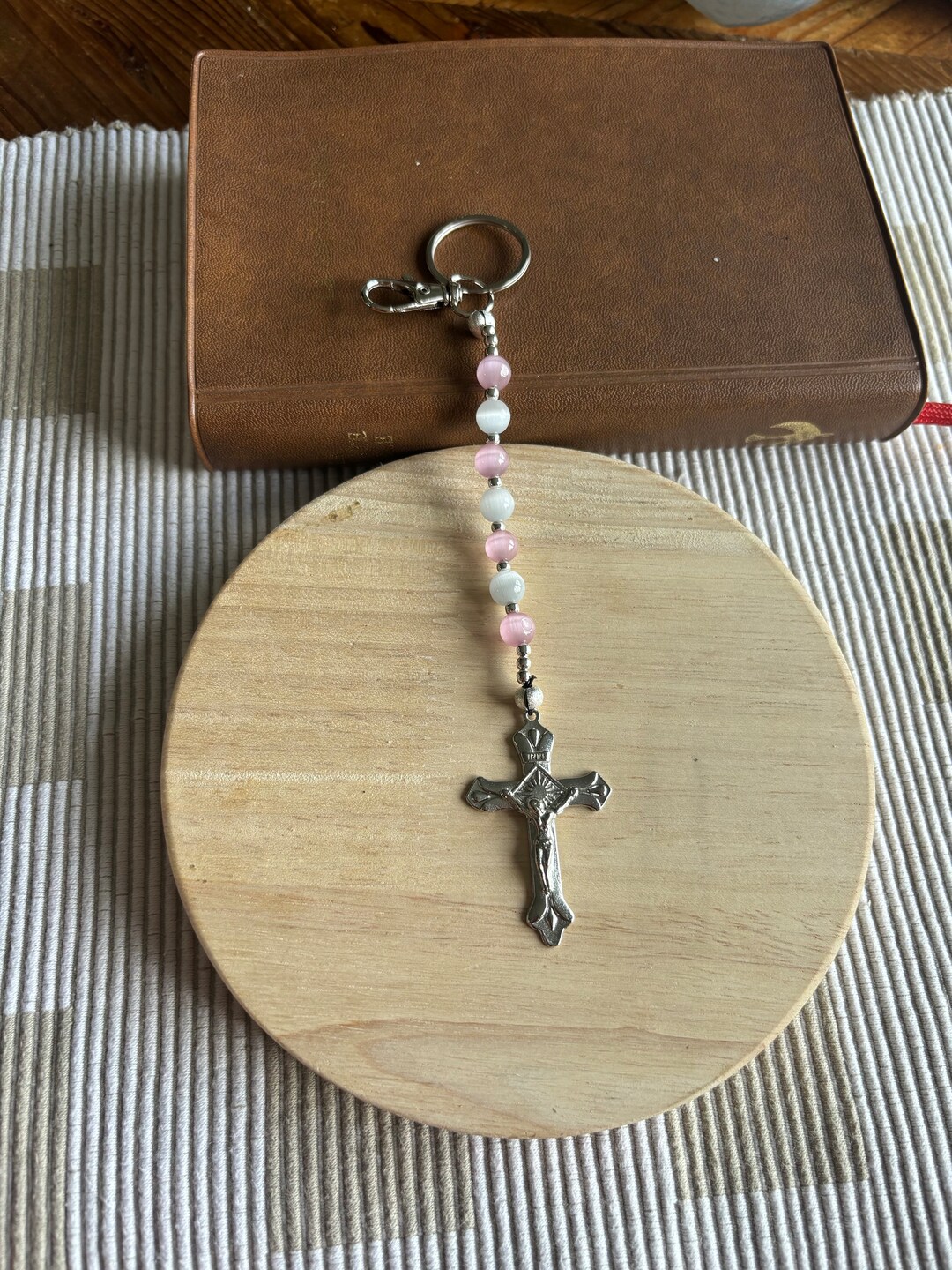 Rosary Key Ring, Rosary Key Ring, Christian Key Ring, Cross Key Ring ...