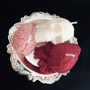 Lot Halloween Candles Set •brain Candle •heart Candle •skull Candle ...