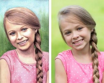 Custom Watercolor Portrait, Custom Art, Children's Portrait, Hand ...