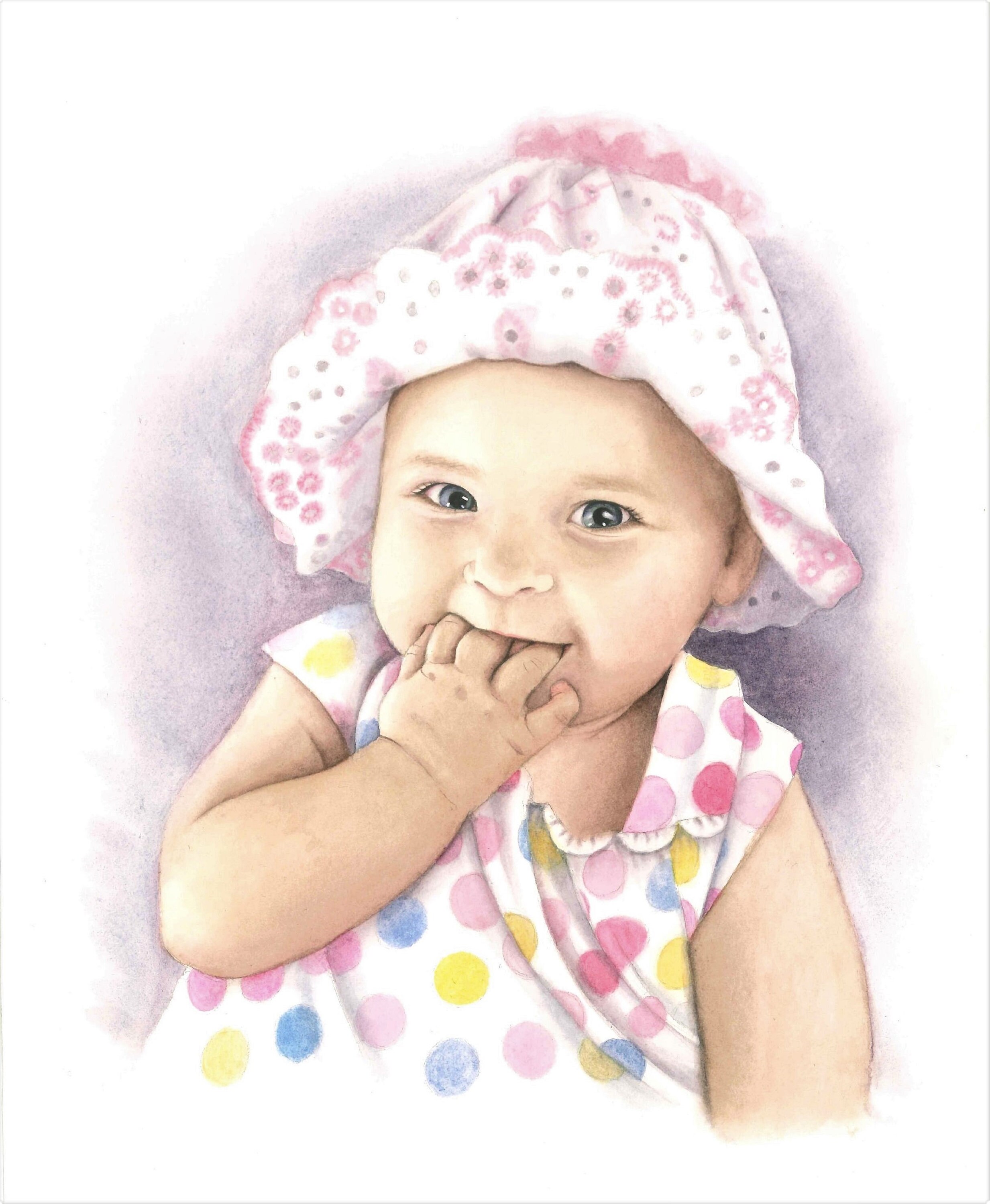 Hand Painted Baby Portrait - Custom Watercolor Painting From Photo - Etsy