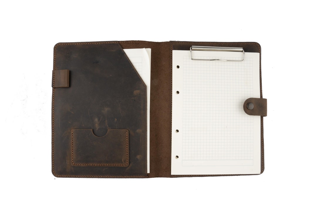Personalized Leather Clipboard With A5 Notebook Holder,clipboard,custom ...