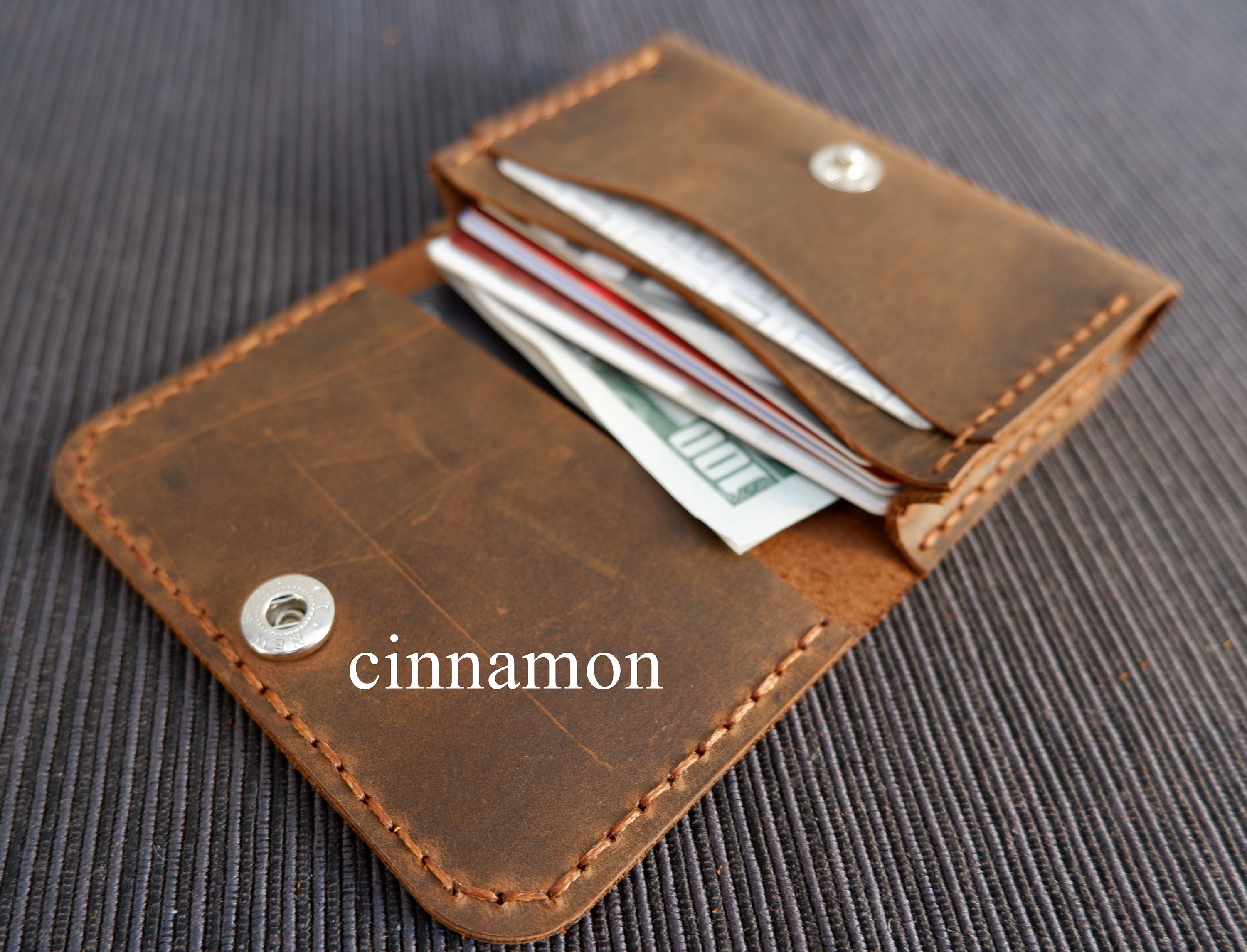 Crazy Horse Leather Card Holderpersonalized Leather Card - Etsy