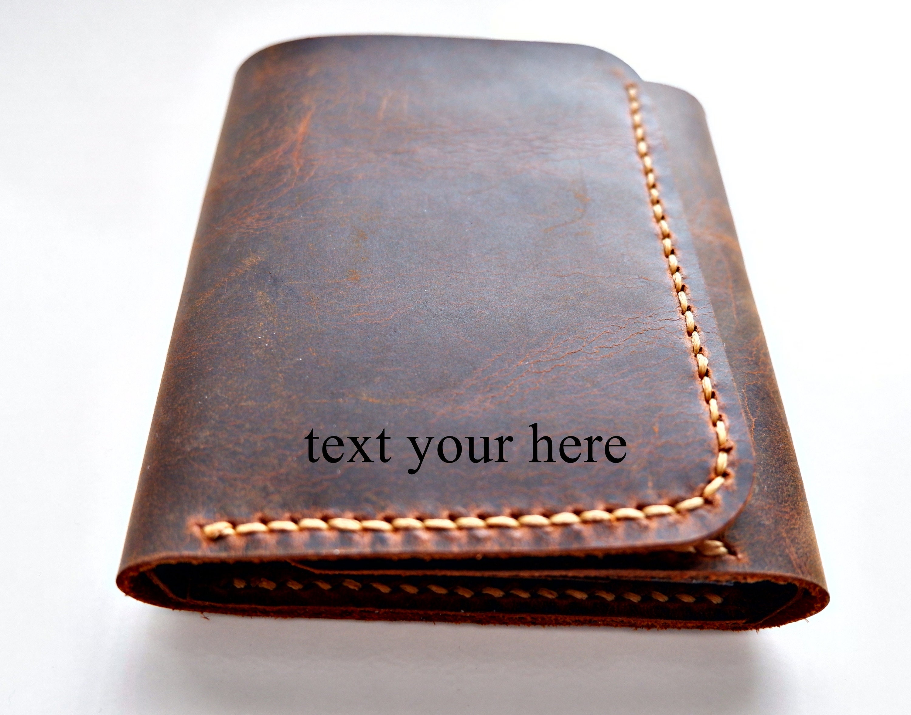 Personalized Leather Trifold Wallet With Idengraved Mens - Etsy