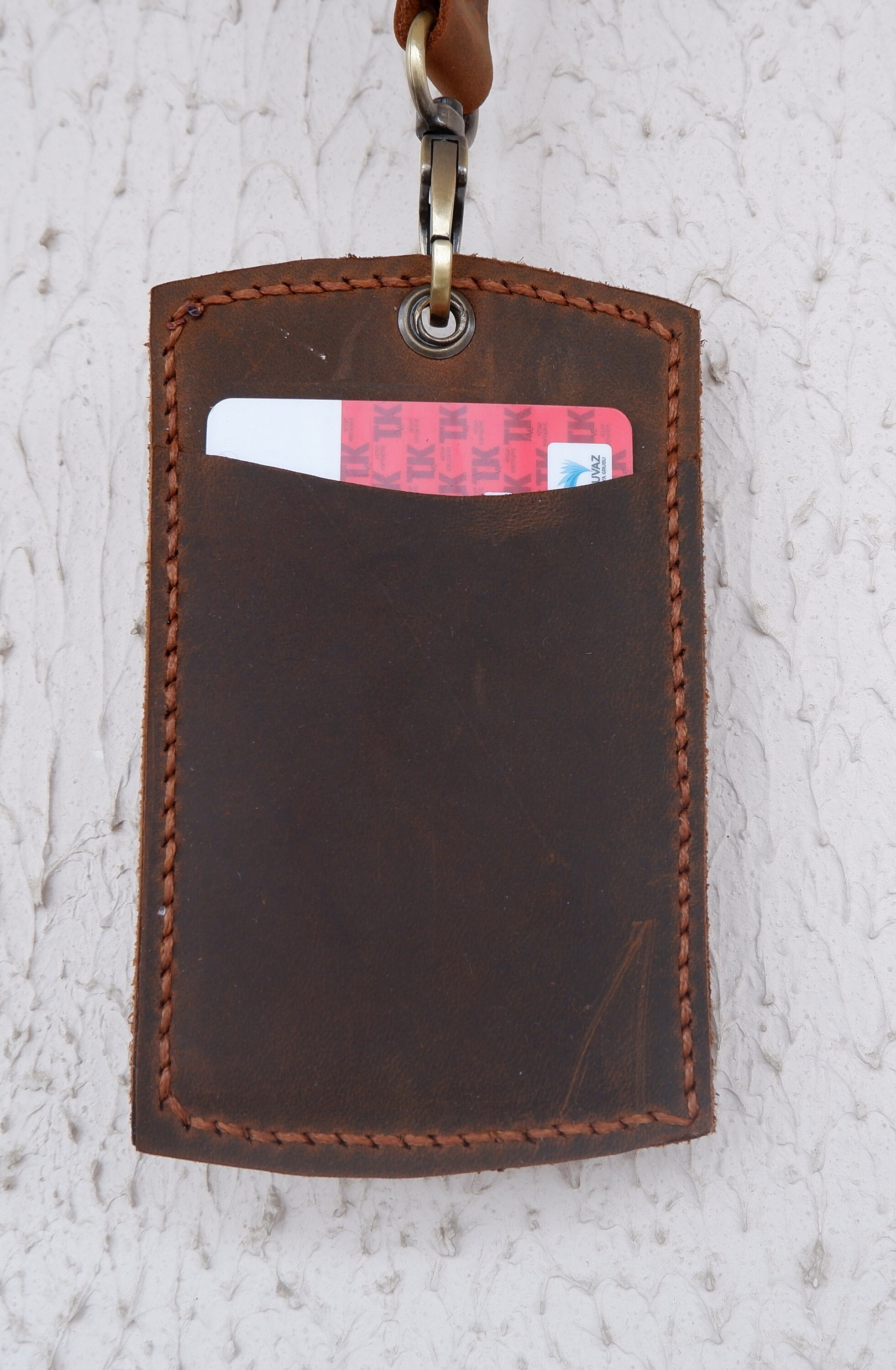 Personalized Leather Id Card Holder With Lanyard,custom Lanyard Card ...