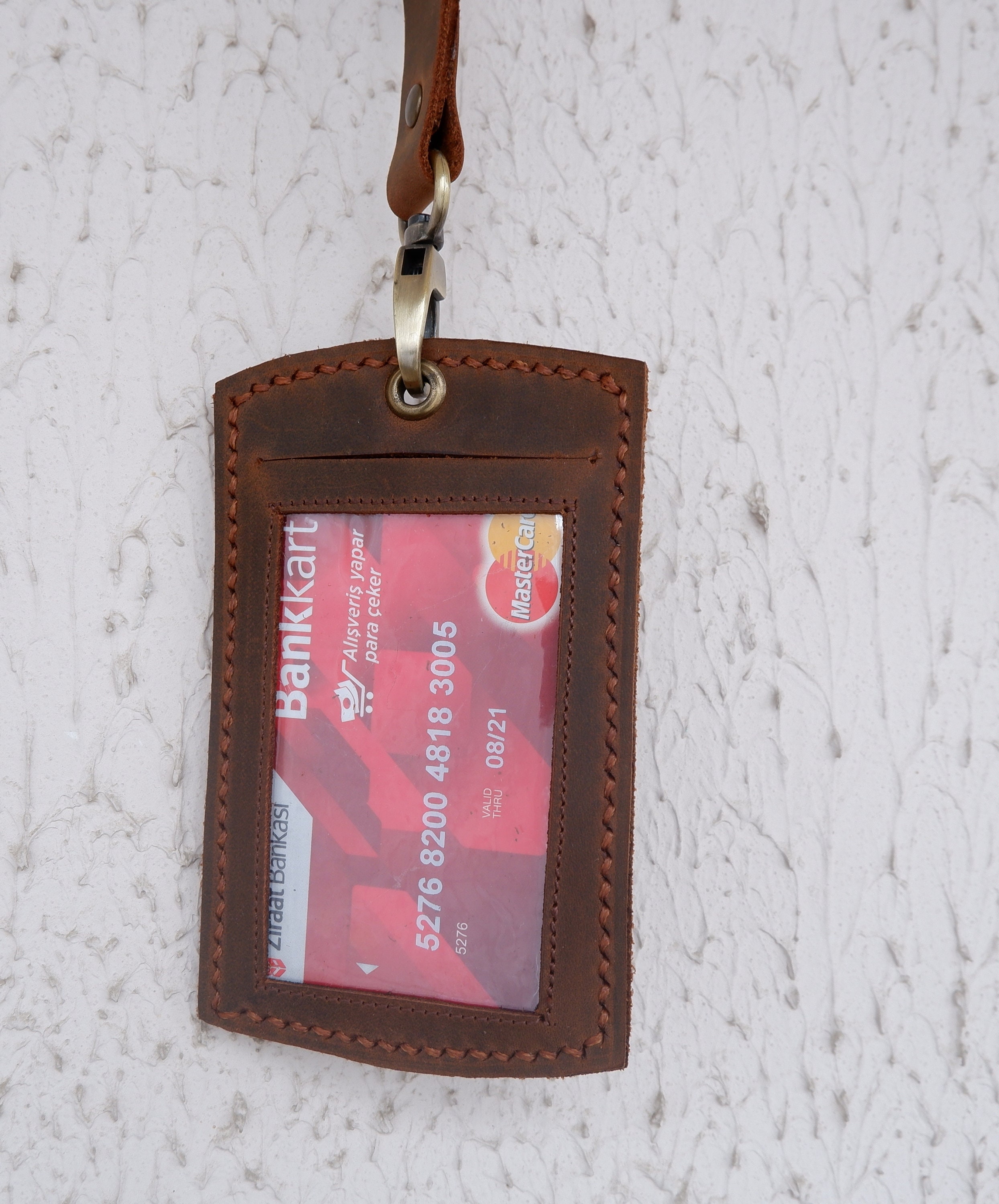 Personalized Leather Id Card Holder With Lanyard,custom Lanyard Card ...