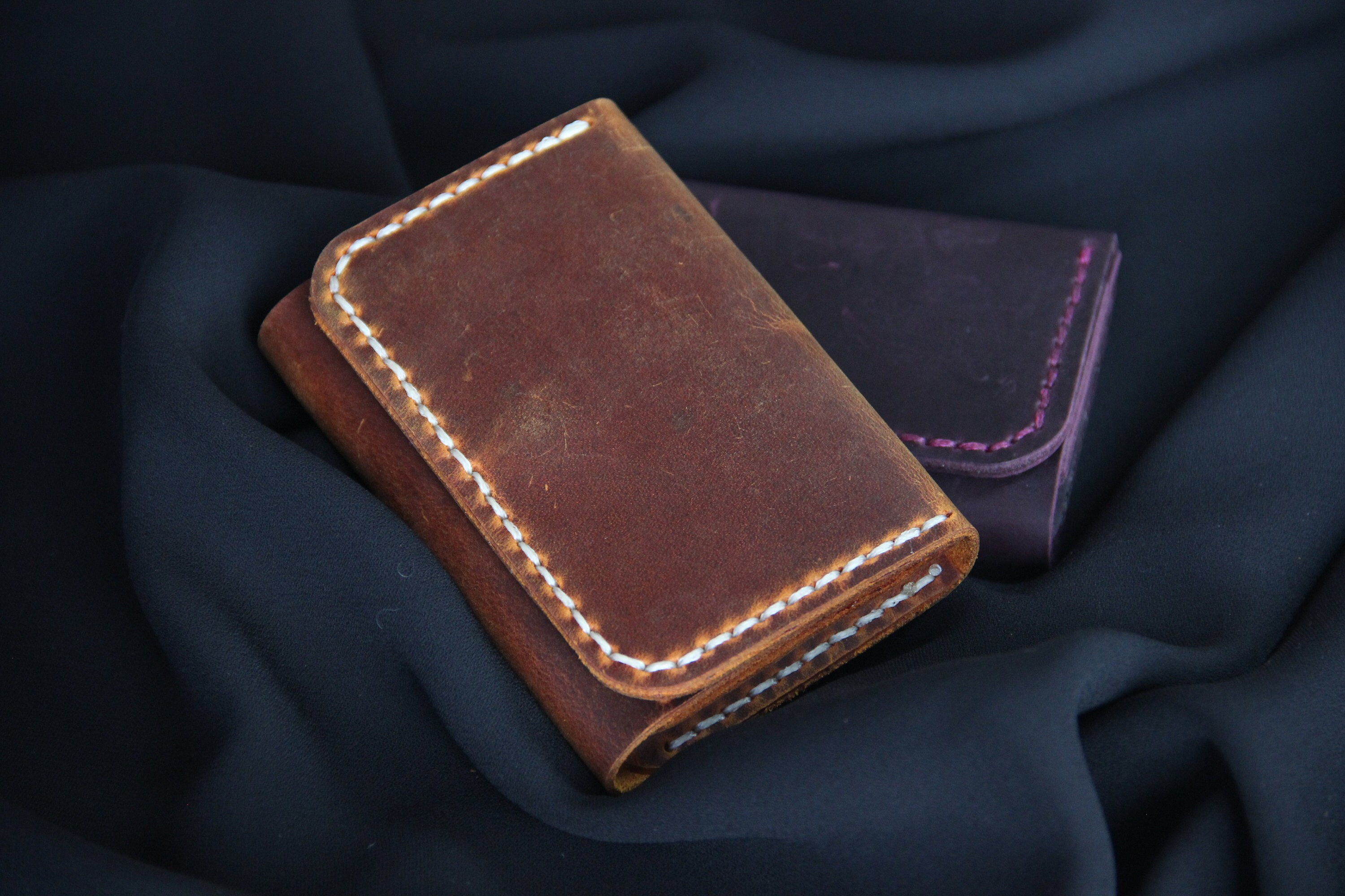 Crazy Horse Leather Card Holderpersonalized Leather Card - Etsy