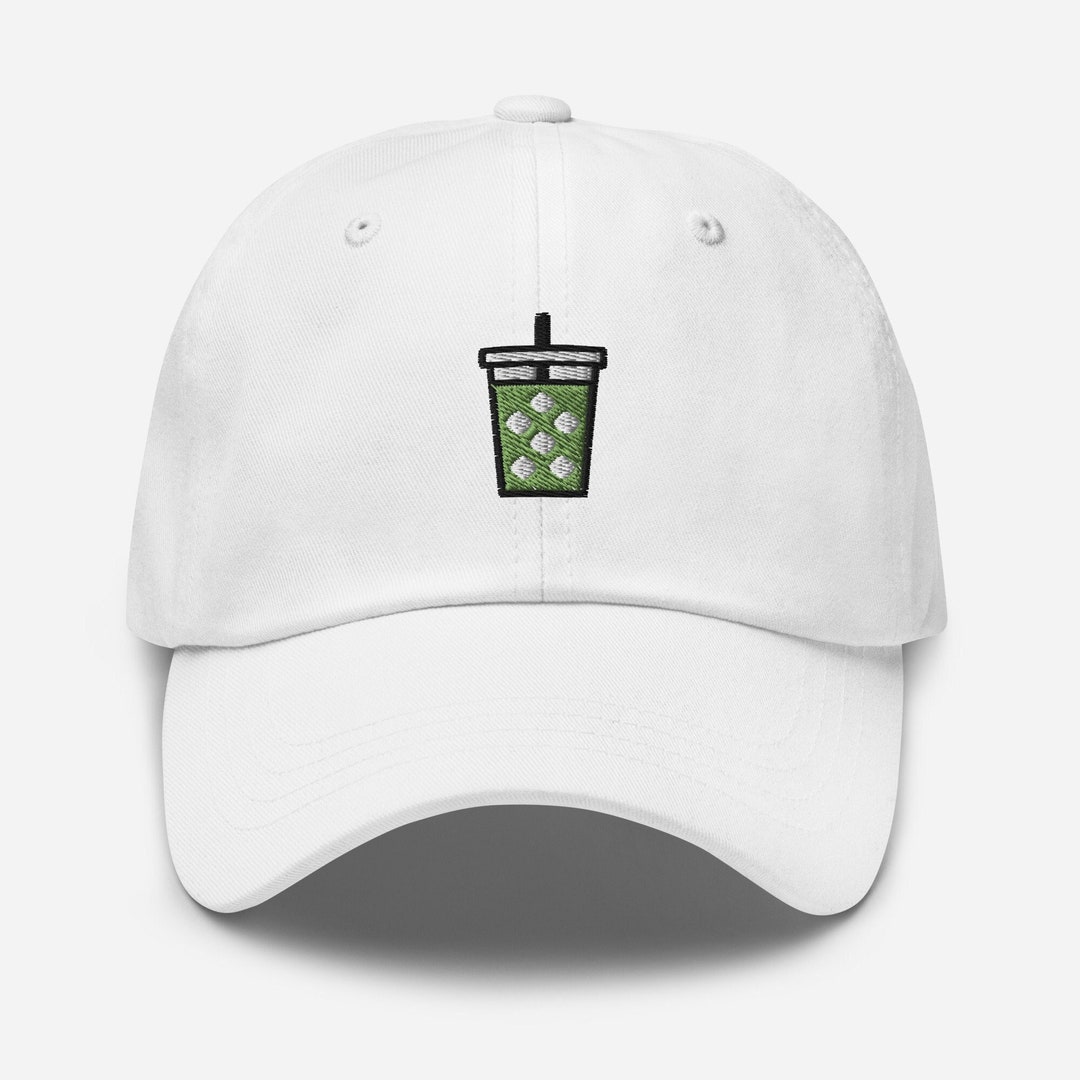 Iced Matcha Embroidered Baseball Cap - Etsy