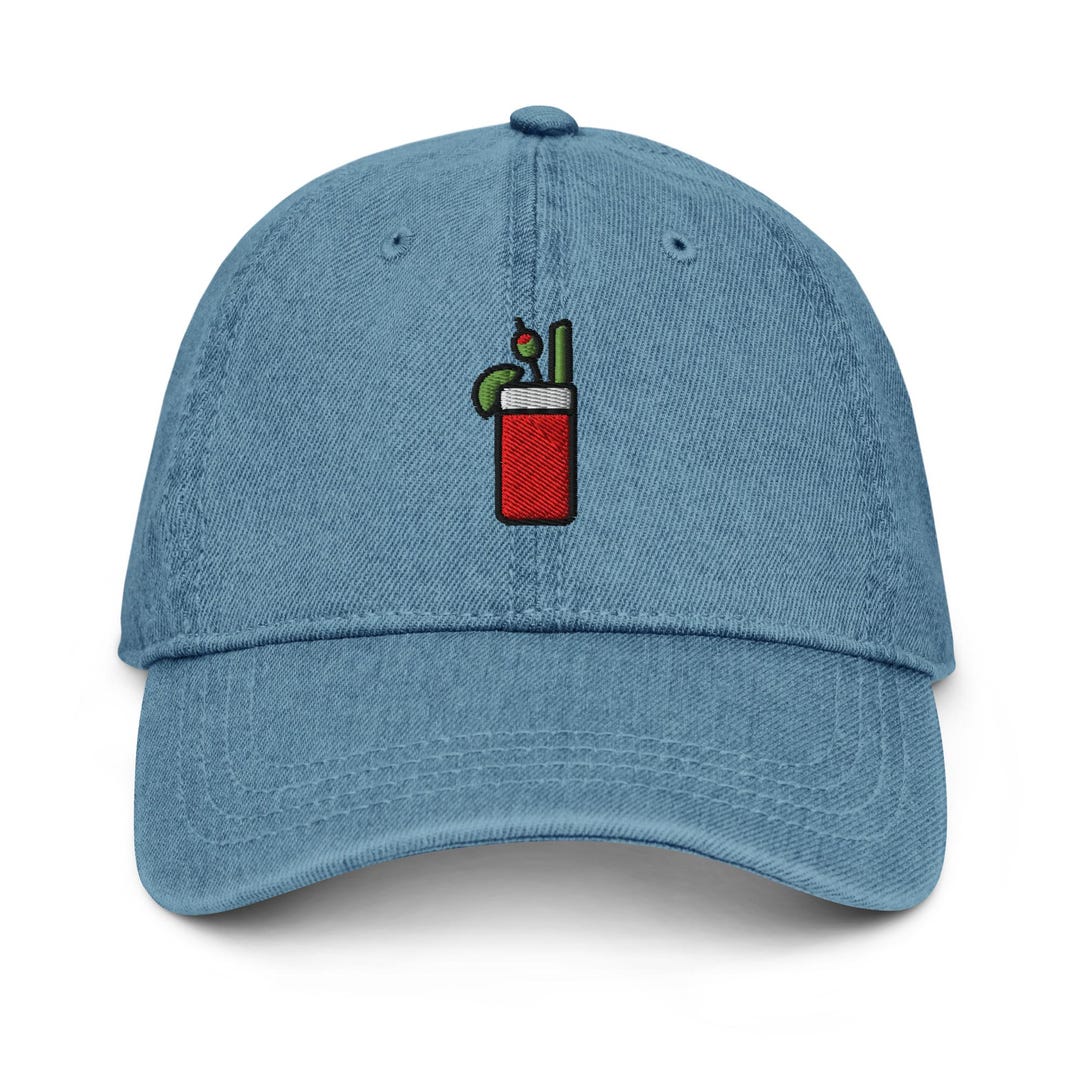 Bloody Mary Embroidered Denim Baseball Cap | Brunch Lover Hat - Etsy