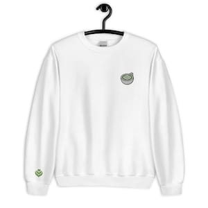 Matcha Embroidered Crewneck Sweatshirt With Sleeve Design - Etsy