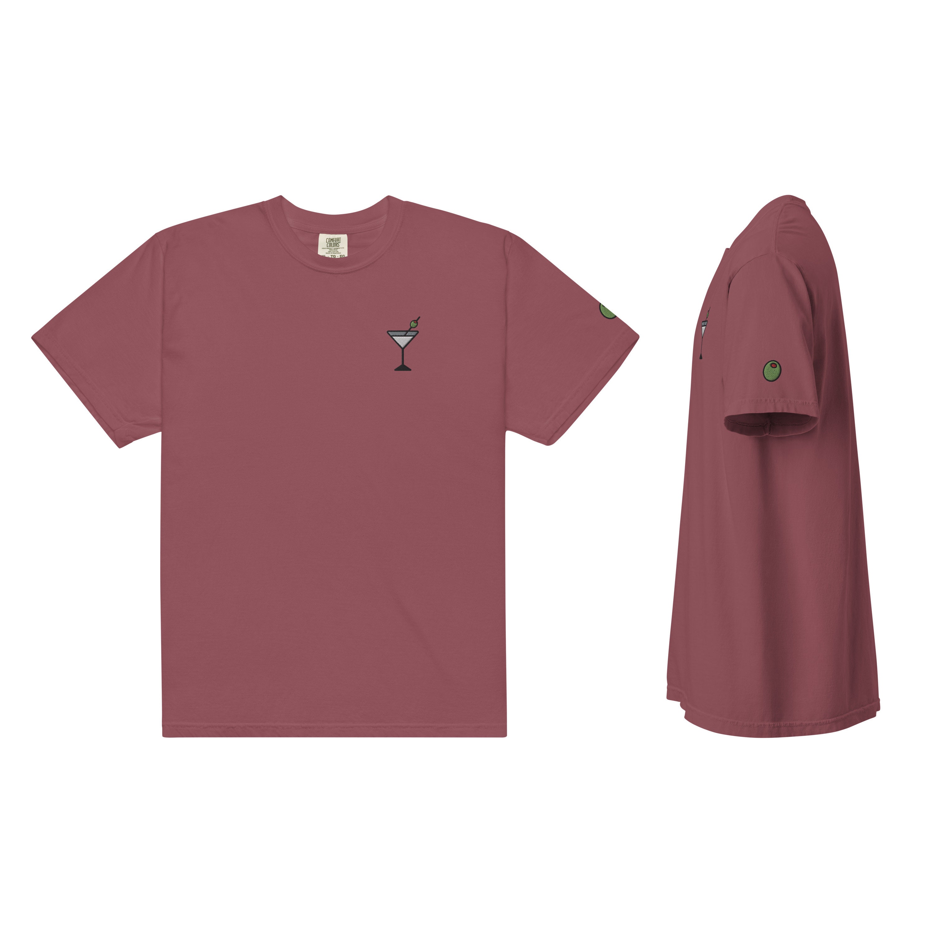 Martini Embroidered T-shirt, Martini Lover Gift, Cocktails Shirt ...