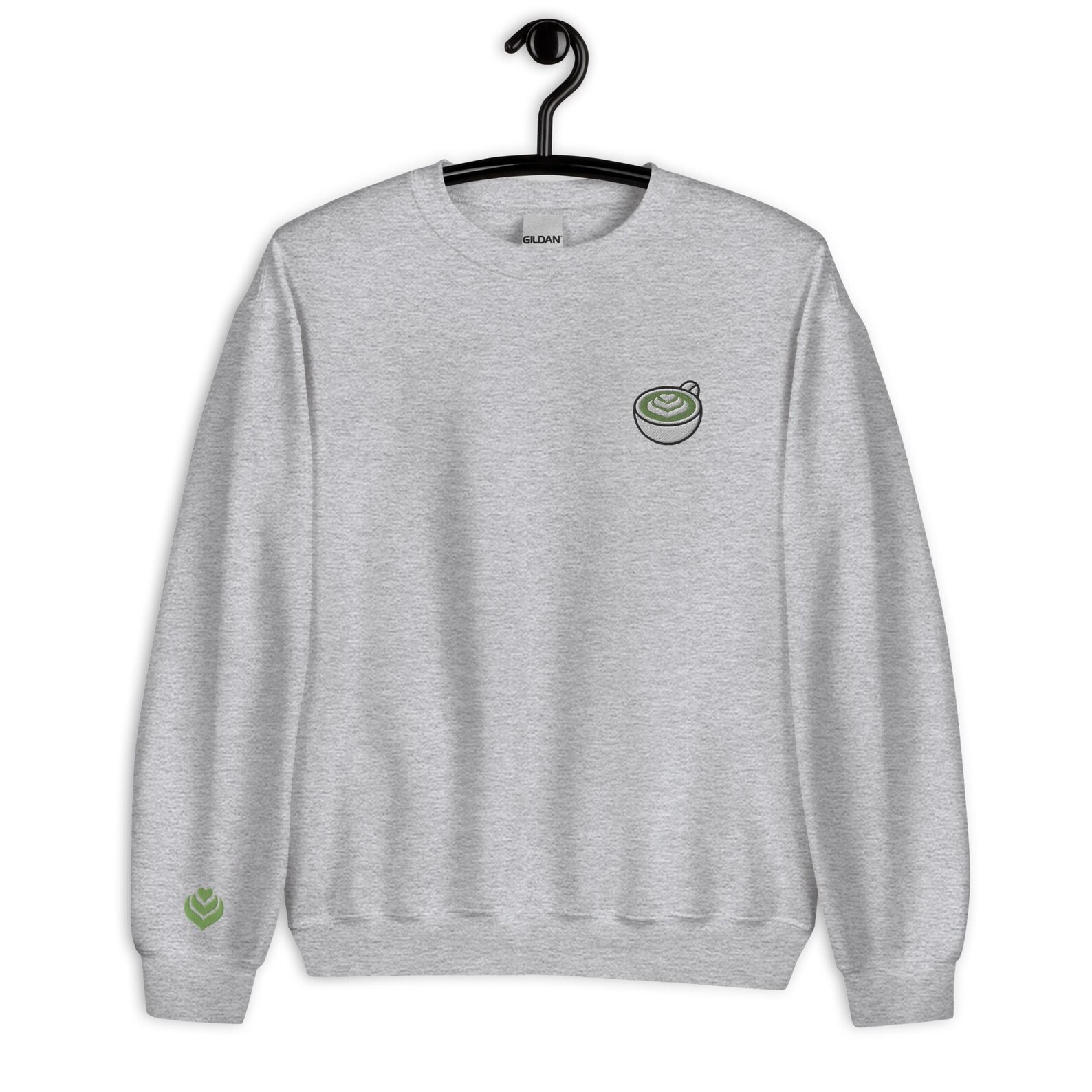 Matcha Embroidered Crewneck Sweatshirt, Matcha Gift, Matcha Lover ...