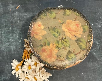 Antique Victorian Collar Box. Textured Leather Box With Silk Tie Type ...