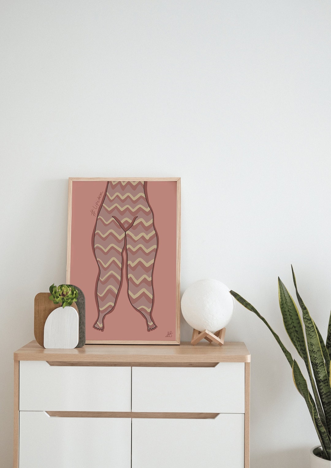 Printable Wall Art abstract Legs Waves in Pink - Etsy