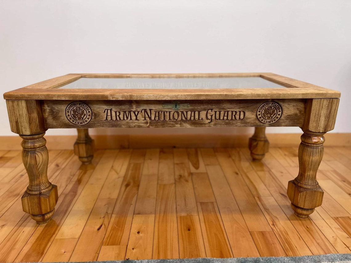 Military Shadow Box Coffee Table Handcrafted Unique Military - Etsy