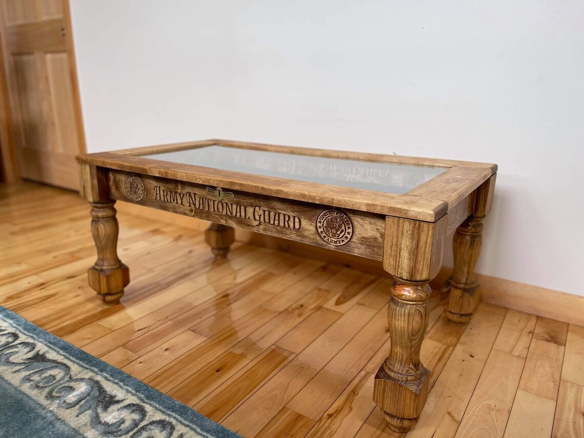 Military Shadow Box Coffee Table Handcrafted Unique Military - Etsy