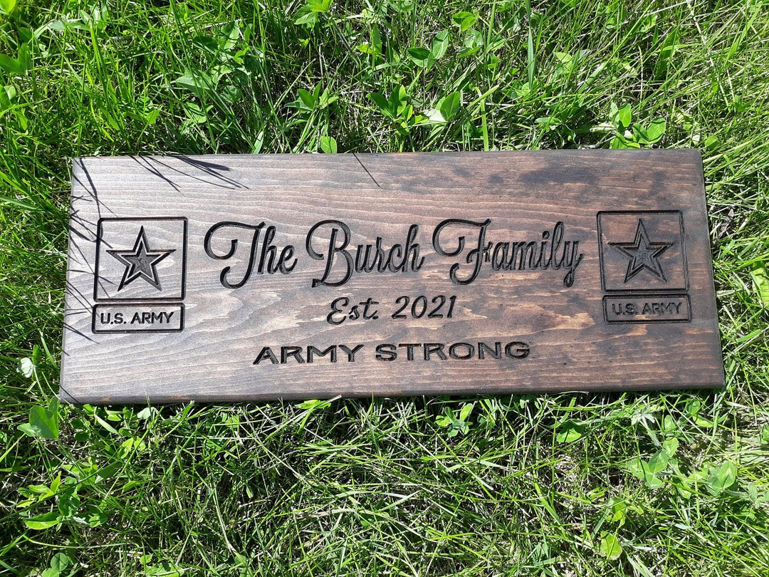 Army Family Sign - Personalized Army Strong Family Sign - Custom ...
