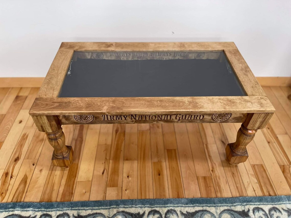 Military Shadow Box Coffee Table Handcrafted Unique Military - Etsy