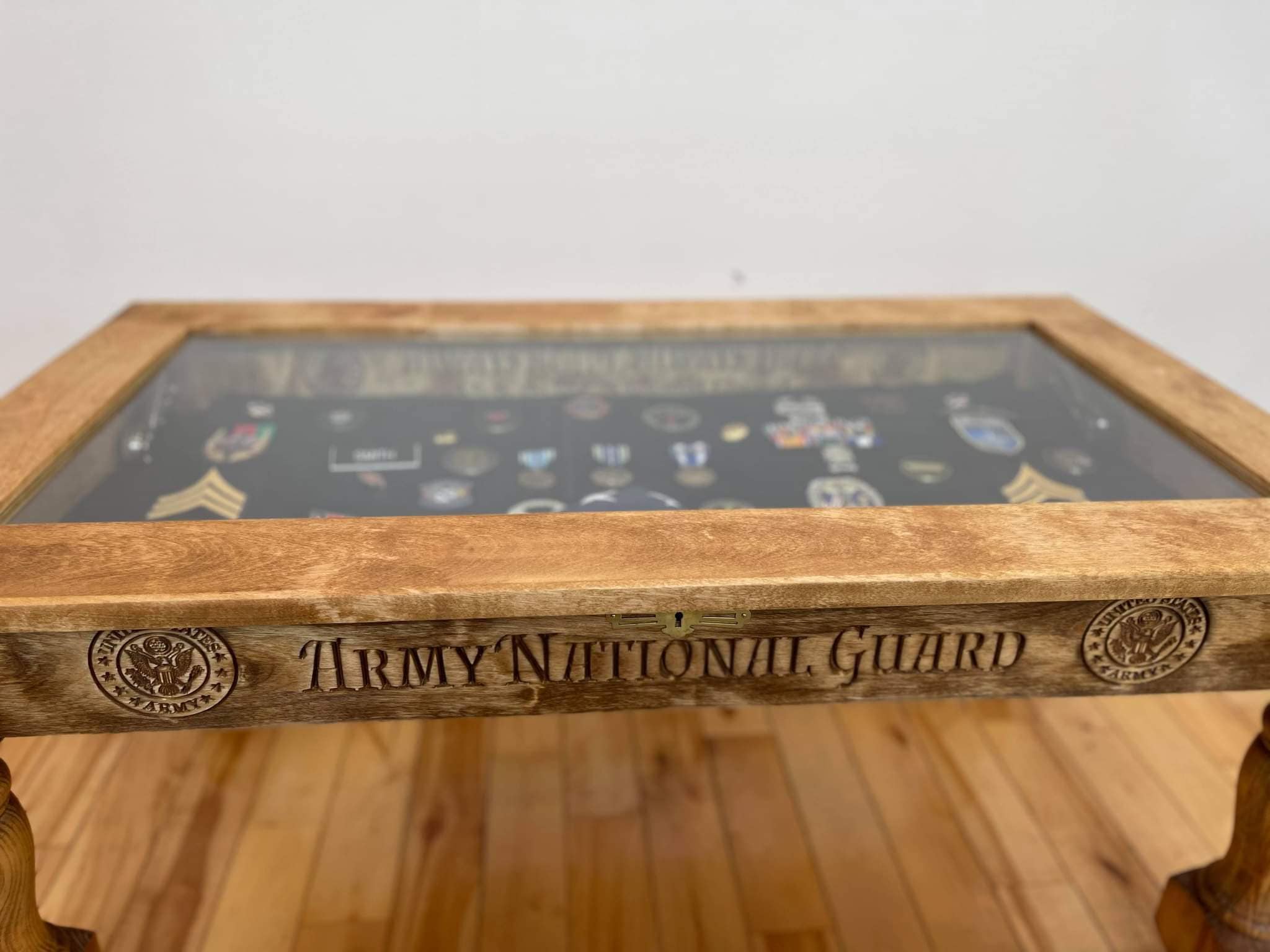 Military Shadow Box Coffee Table - Handcrafted Unique Military Shadow Box- High Quality Military ...