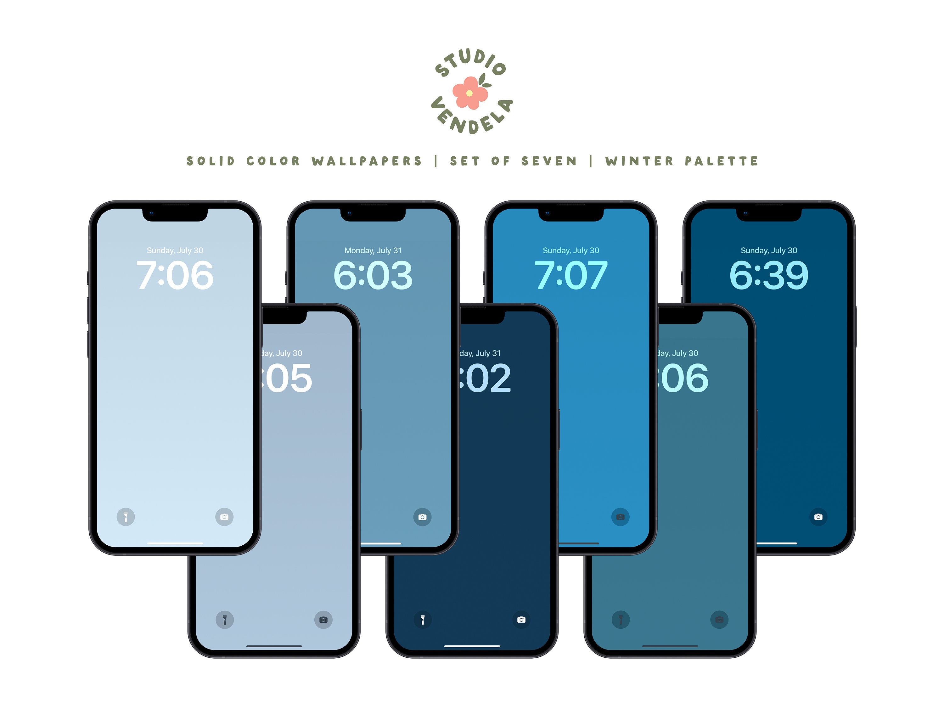 Solid Color Wallpapers | Winter Palette - Instant Digital Download, for ...