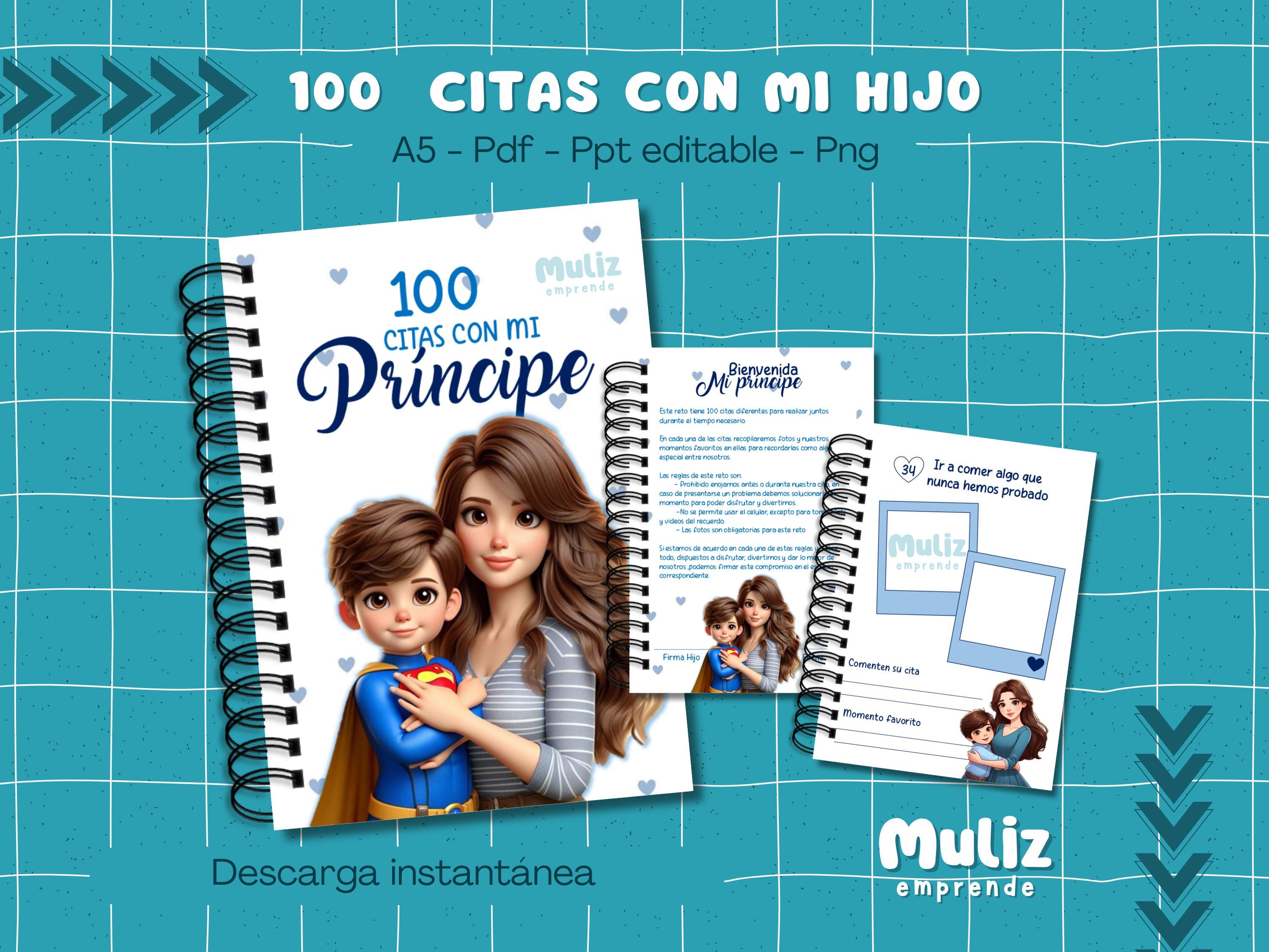 100 Citas Madre e hijo - Archivo imprimible editable - Tamaño A5 - PPT Editable - Incluye PDF ...