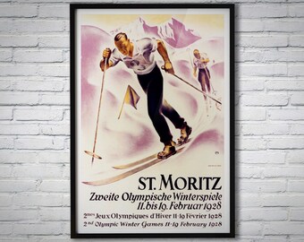 St. Moritz Poster - Etsy