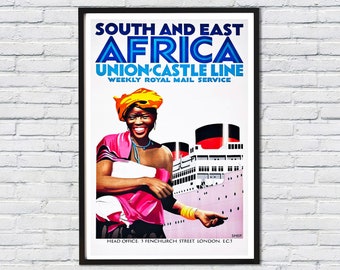 Union Castle Line Posters - Etsy UK