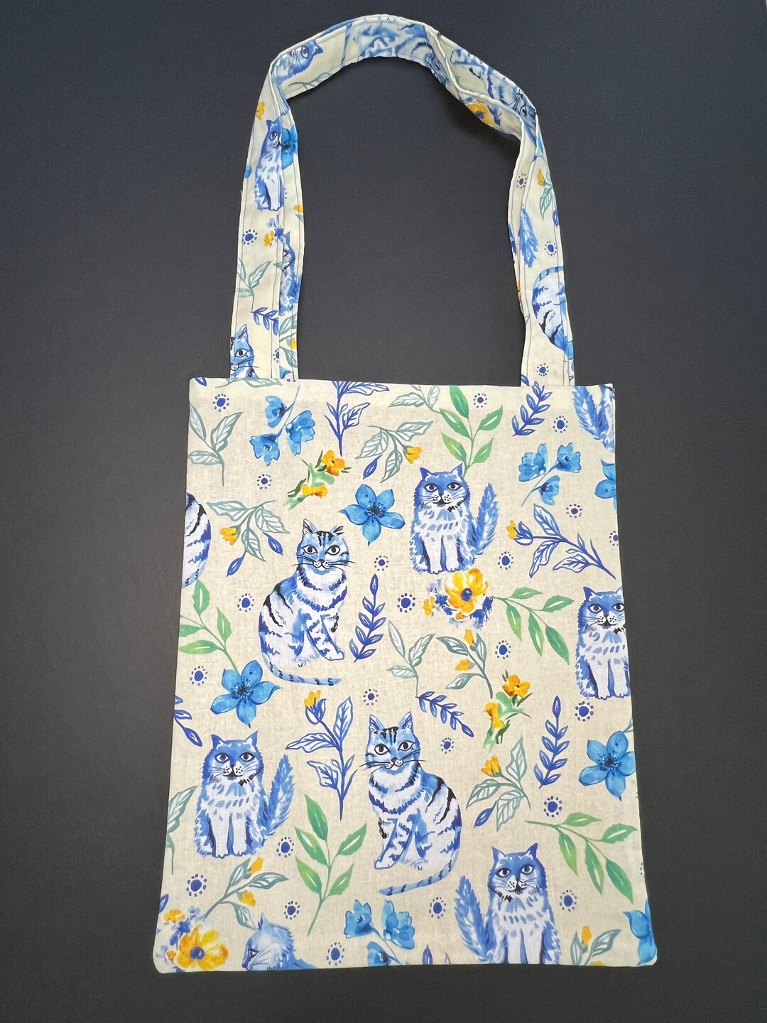 Shoulder Bag-blue Cat - Etsy