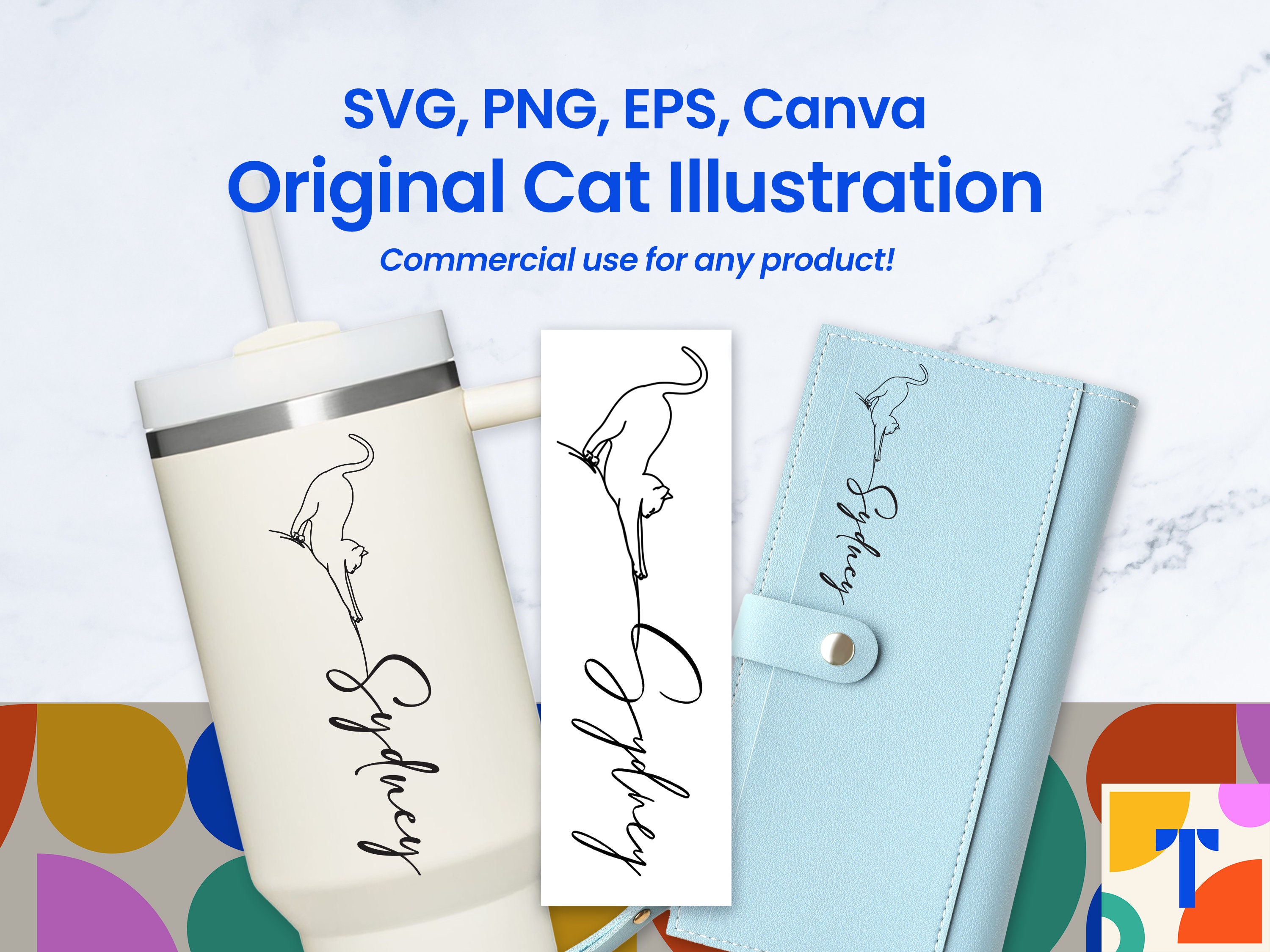 Personalized Cat Lover Bookmark SVG. Custom Name Laser Engraving File ...